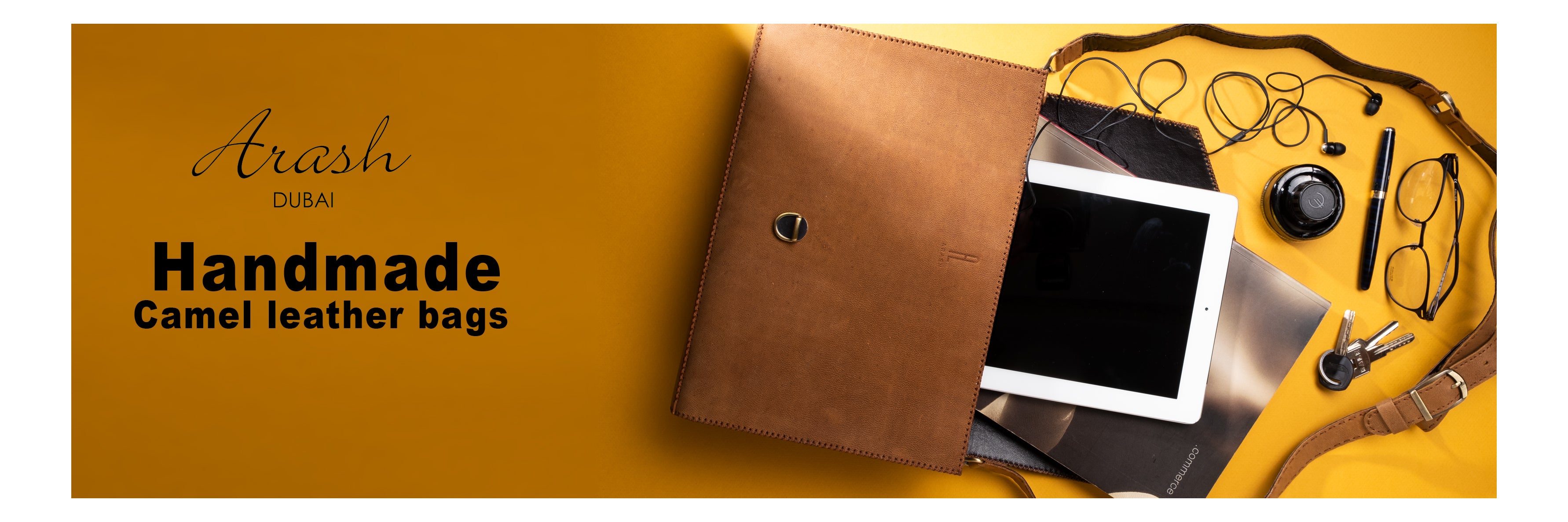 Arash Leather Dubai , Handcrafted camel leather products